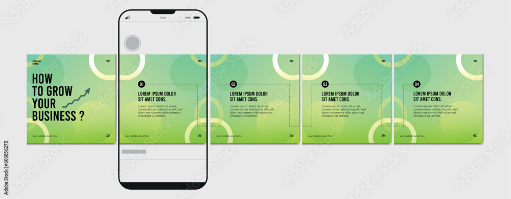 Set of Linkdin carousel post, editable social media Instagram carousel ...