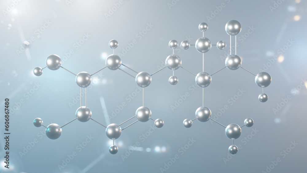 carbidopa molecular structure, 3d model molecule, lodosyn, structural ...