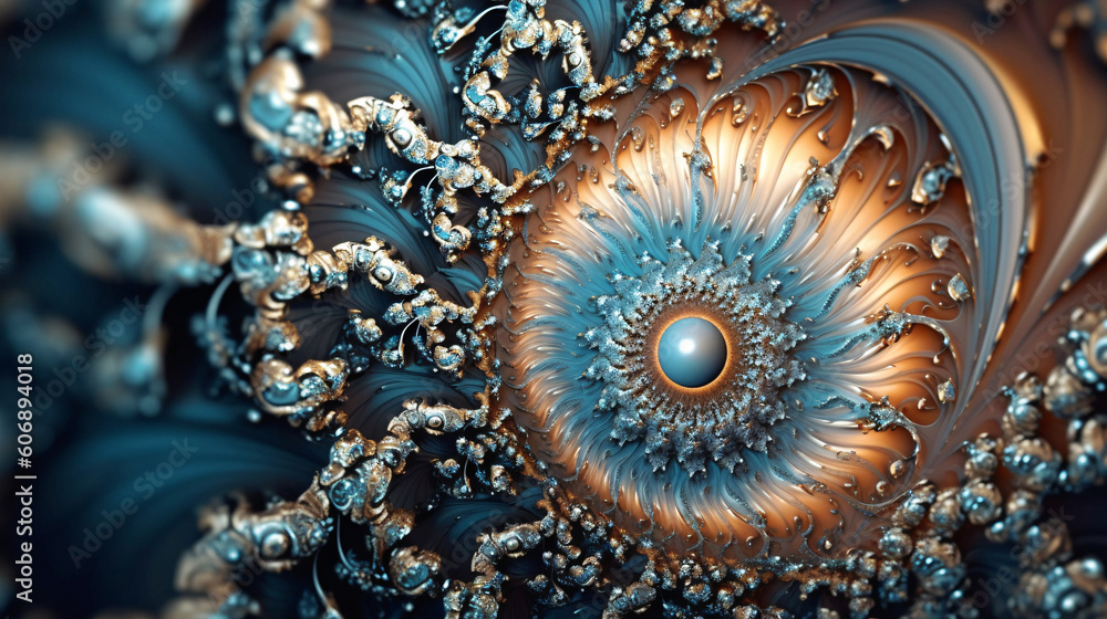 Beautifully generated mandelbrot fractals in vibrant colors of gold ...