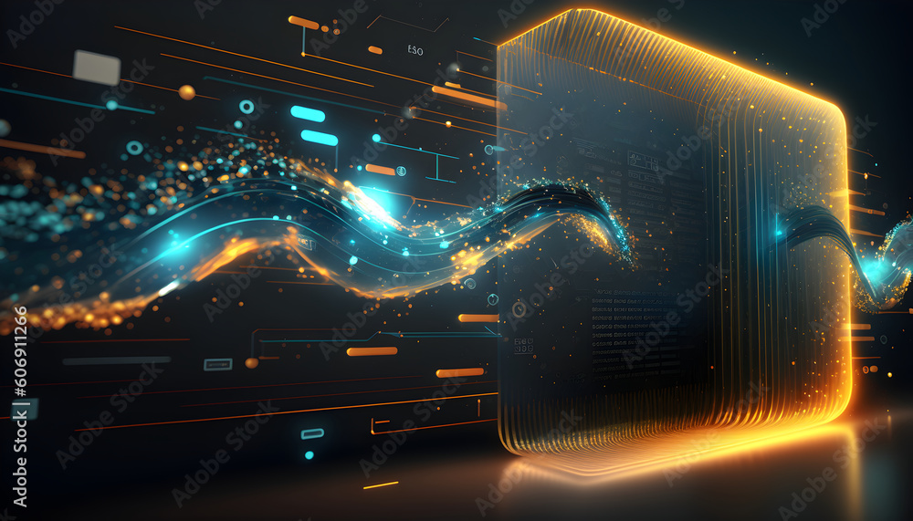 Data technology background. wallpaper. Generative AI Stock Illustration ...