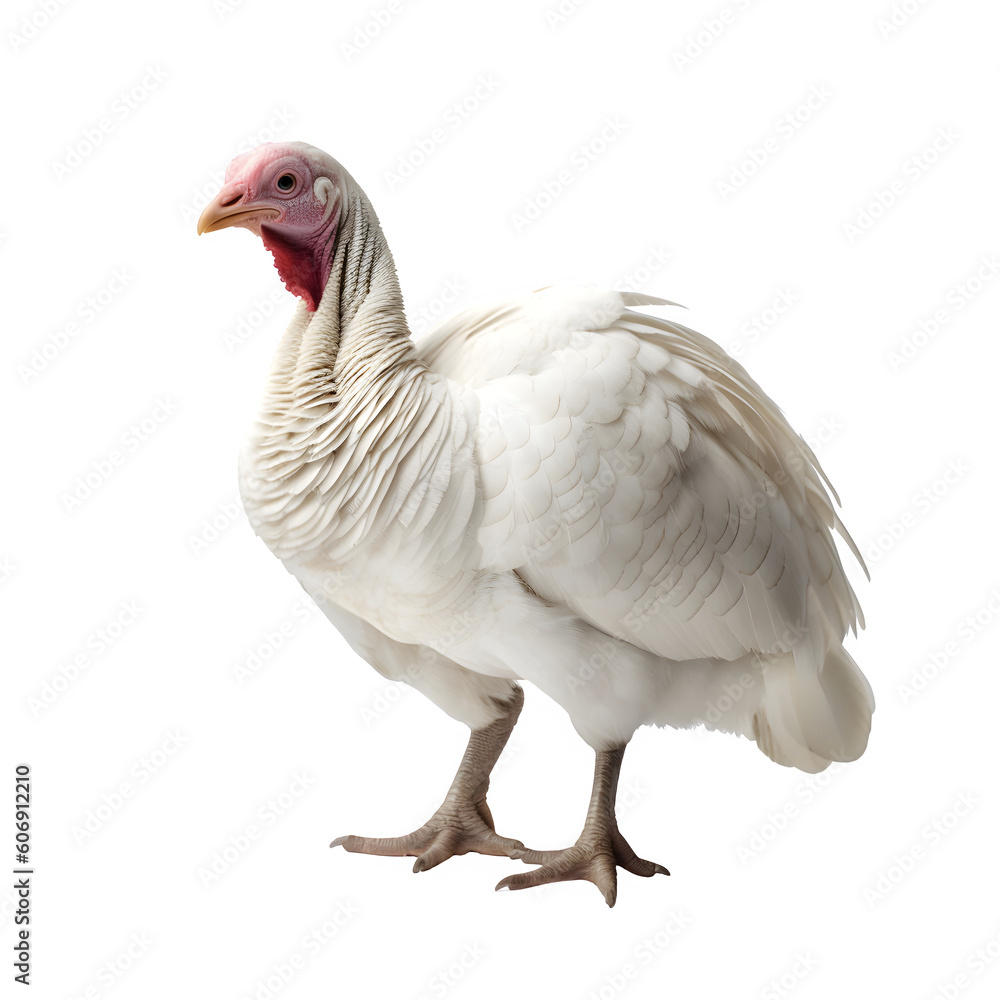 White_Holland_Turkey png file. Transparent background with generative ...