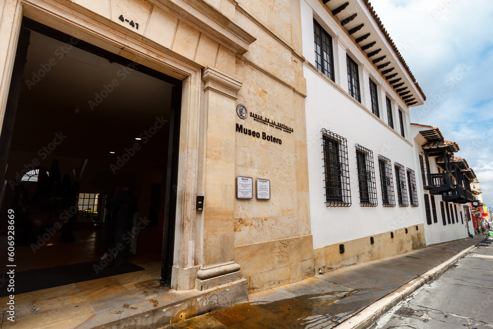 Bogota, Colombia - January 2, 2023: Open entrance to the Botero Museum ...