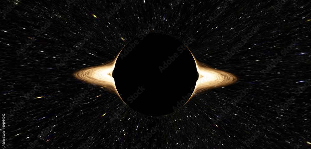 The black hole is radiating gravity field Time bends quasars warp ...