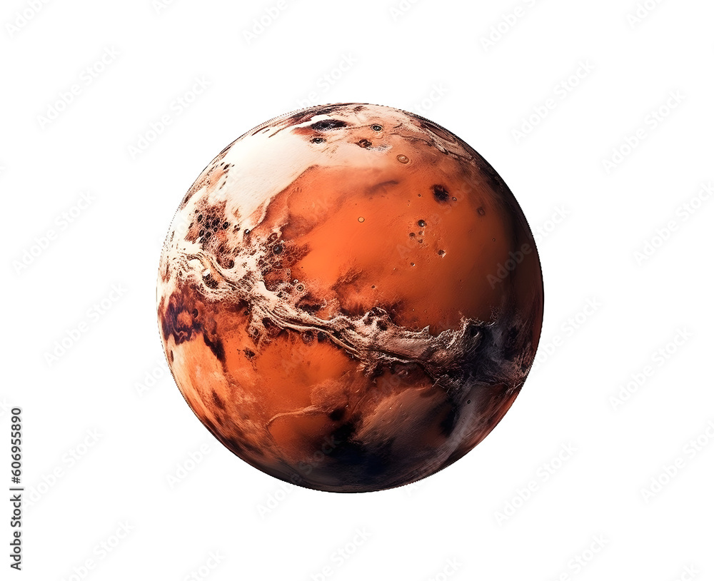 mars planet isolated on transparent on background, png, Generative Ai ...