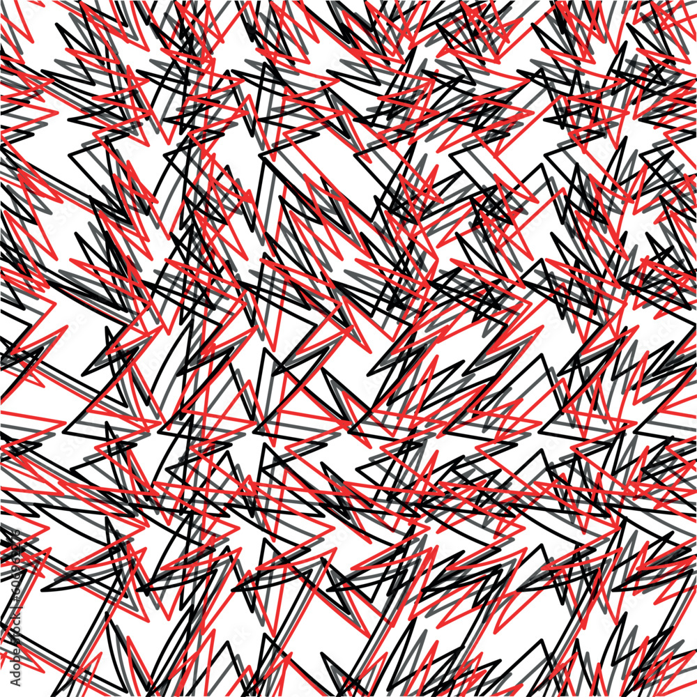 Black and red sharp lines form a background that mimics a lot of evil ...