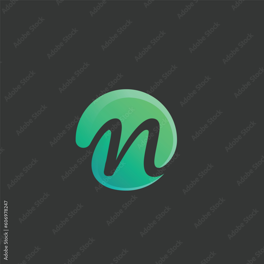 M Letter Monogram Logo Design Stock Vector Adobe Stock