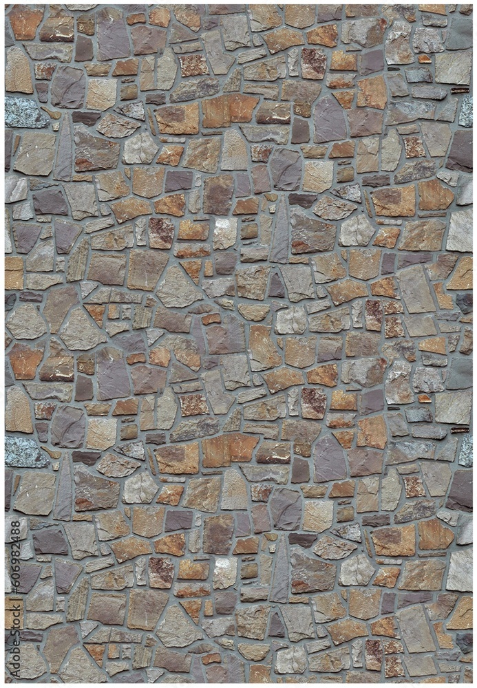 1/12 Flagstones Wall Cladding Texture Seamless Sheets Printable Stock ...