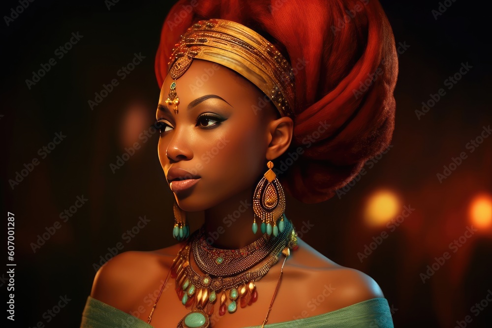 Black fairytale, african american princess, created with generative ai ...