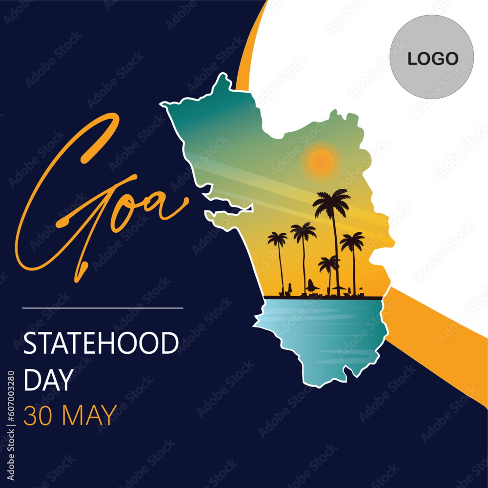 Goa statehood day 30 May Greetings Vector Illustration for Social Media ...