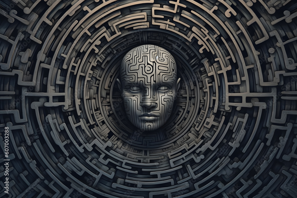 feeling lost or trapped within the maze struggle with mental health ai ...