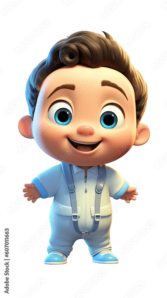 Cute baby character. isolated background. AI Generated Stock Photo ...
