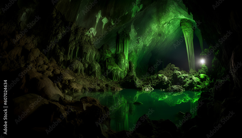 Embark on an enchanting journey through the Morakot Cave, also known as ...