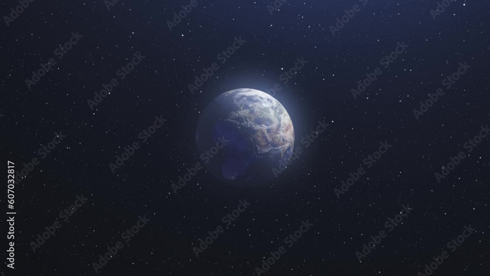The moon orbits around Earth animation 3d illustration of planet earth ...
