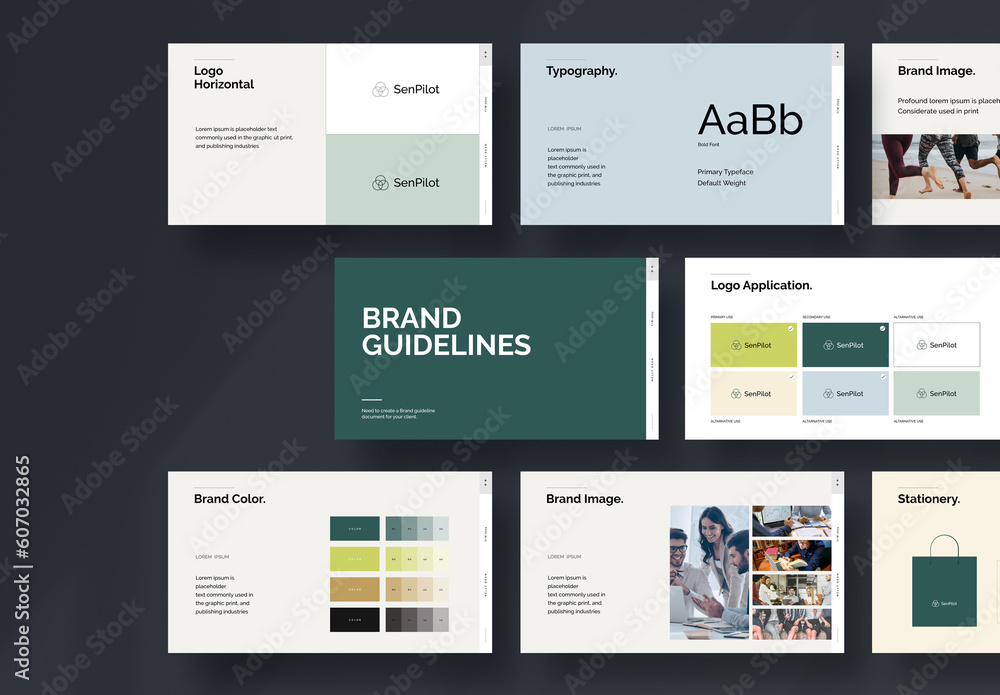 Brand Guideline Presentation Layout Stock Template | Adobe Stock