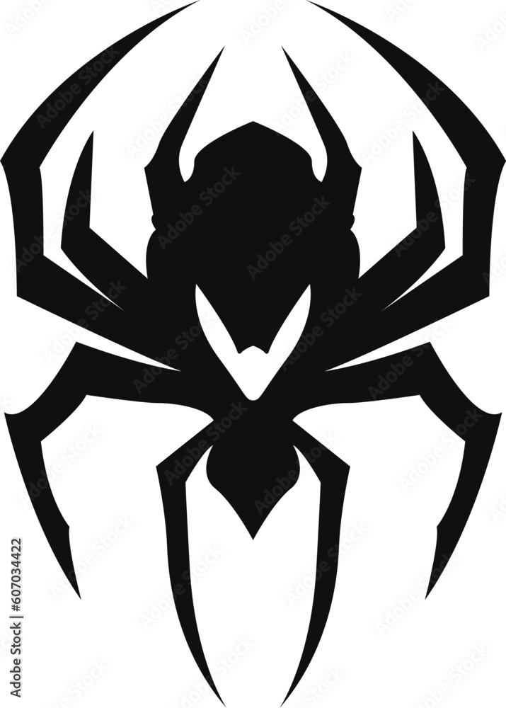 Spider Logo design Dangerous Poison Virus technology Bugs icon and ...