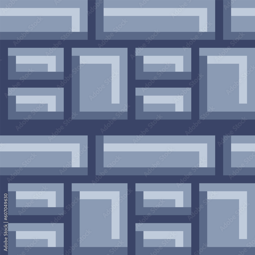 Brick wall seamless pattern in pixel art style. Abstract fashion fabric ...