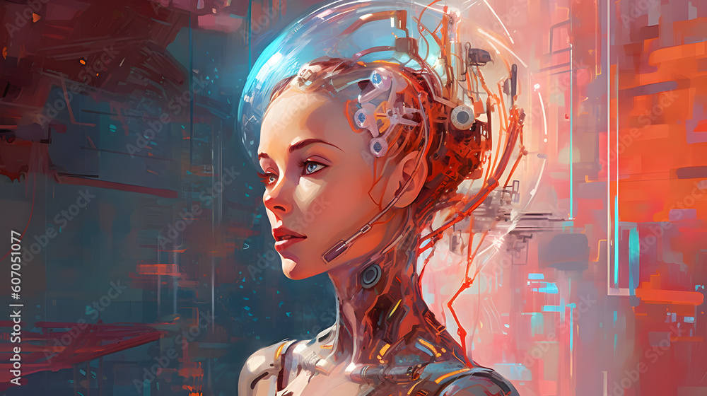 The power and potential of Artificial Intelligence with a futuristic ...