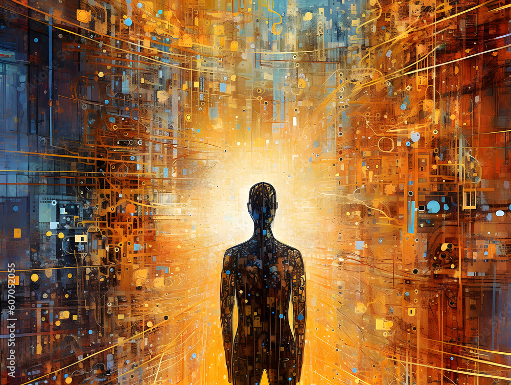 An abstract representation of Artificial Intelligence, capturing the ...