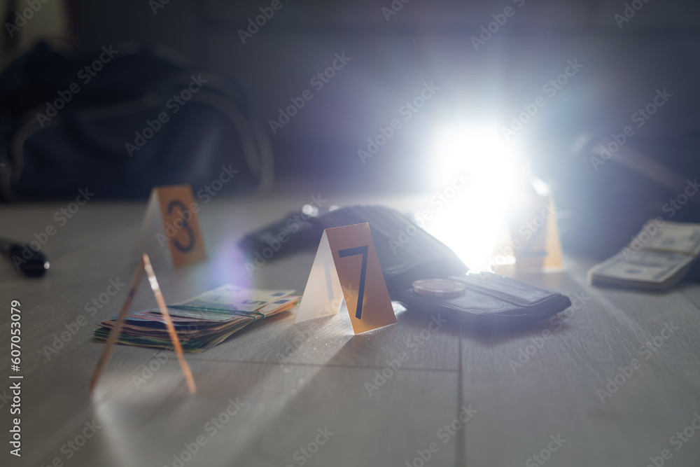 Crime scene investigation - numbering of evidences after the murdering ...