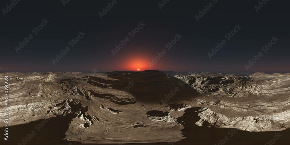 Mars, HDRI, environment map , Round panorama, spherical panorama ...