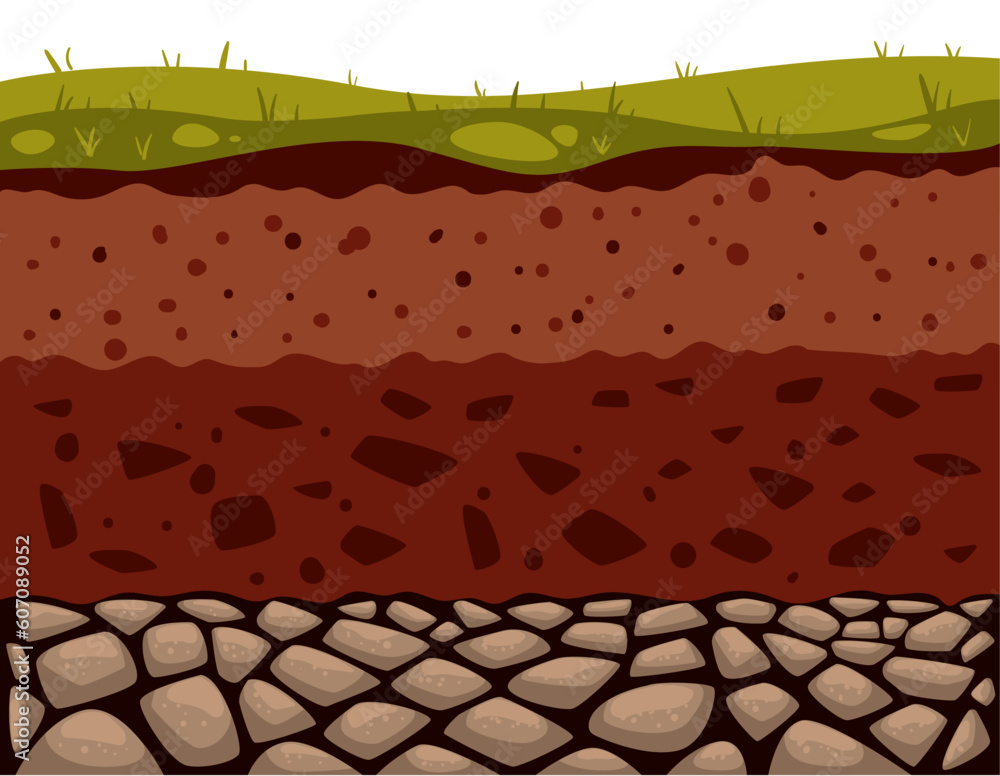 Soil layer earth geology ground underground land background concept ...
