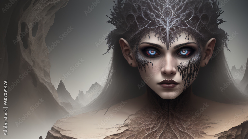 An absurdly high-resolution widescreen wallpaper of woman - Generative ...