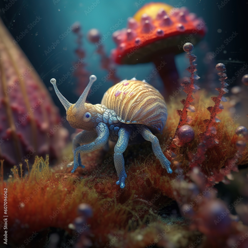 Fantaisie Crustacée : Insecte Imaginaire Ressemblant à un Crabe en ...