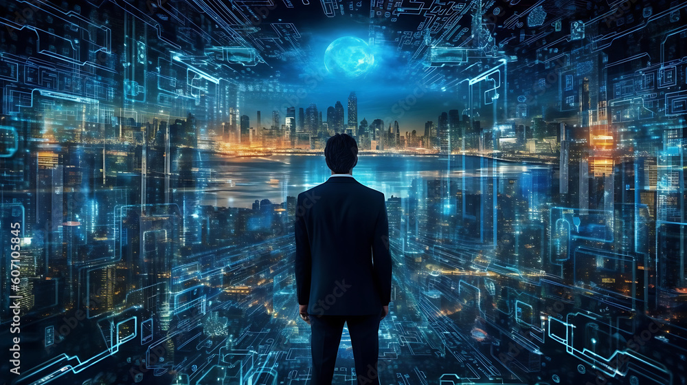 Generated with AI - Mastering the Future: Businessmen Driving Power ...