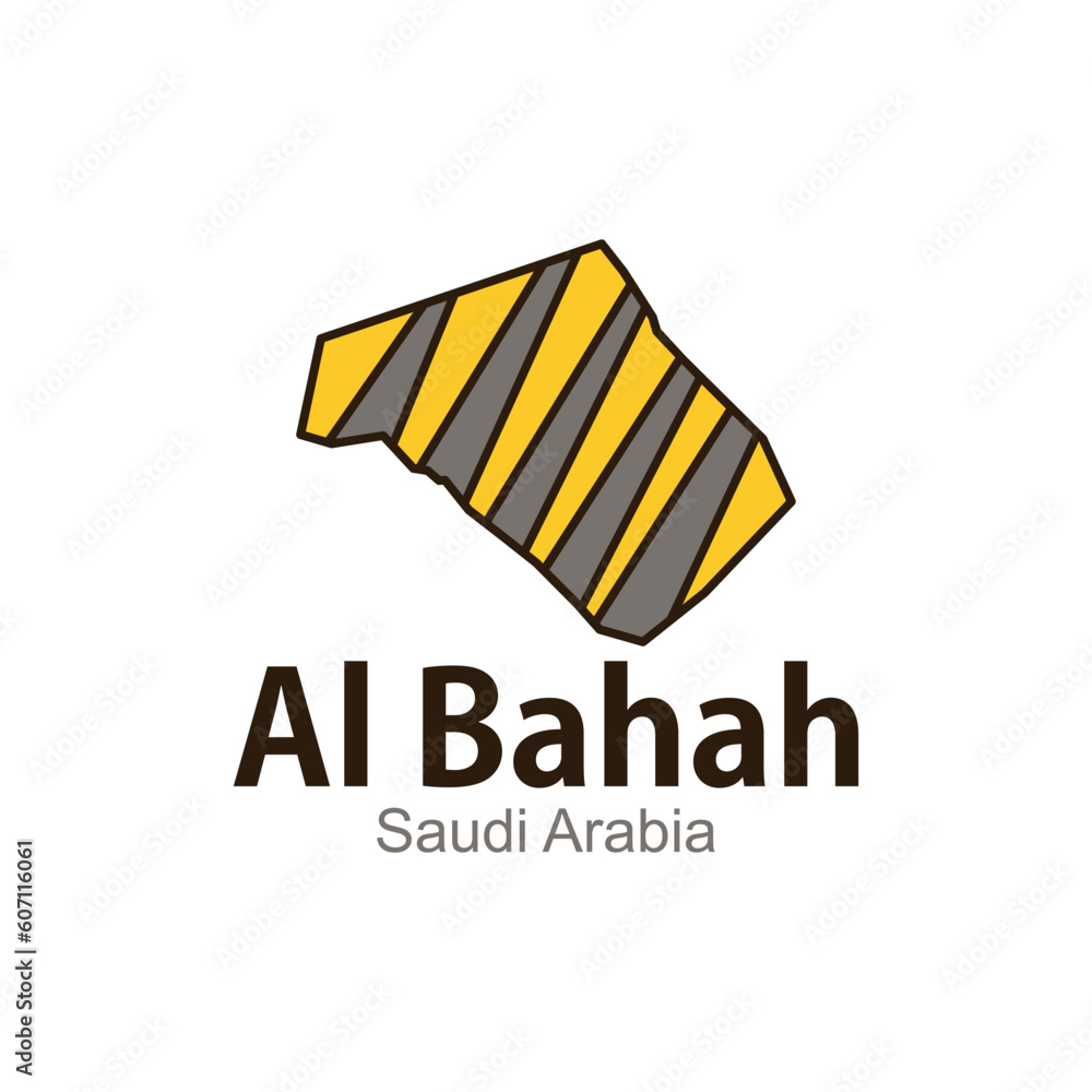 Vetor de Al bahah map. Political map of Al bahah. Al bahah Map of Saudi ...