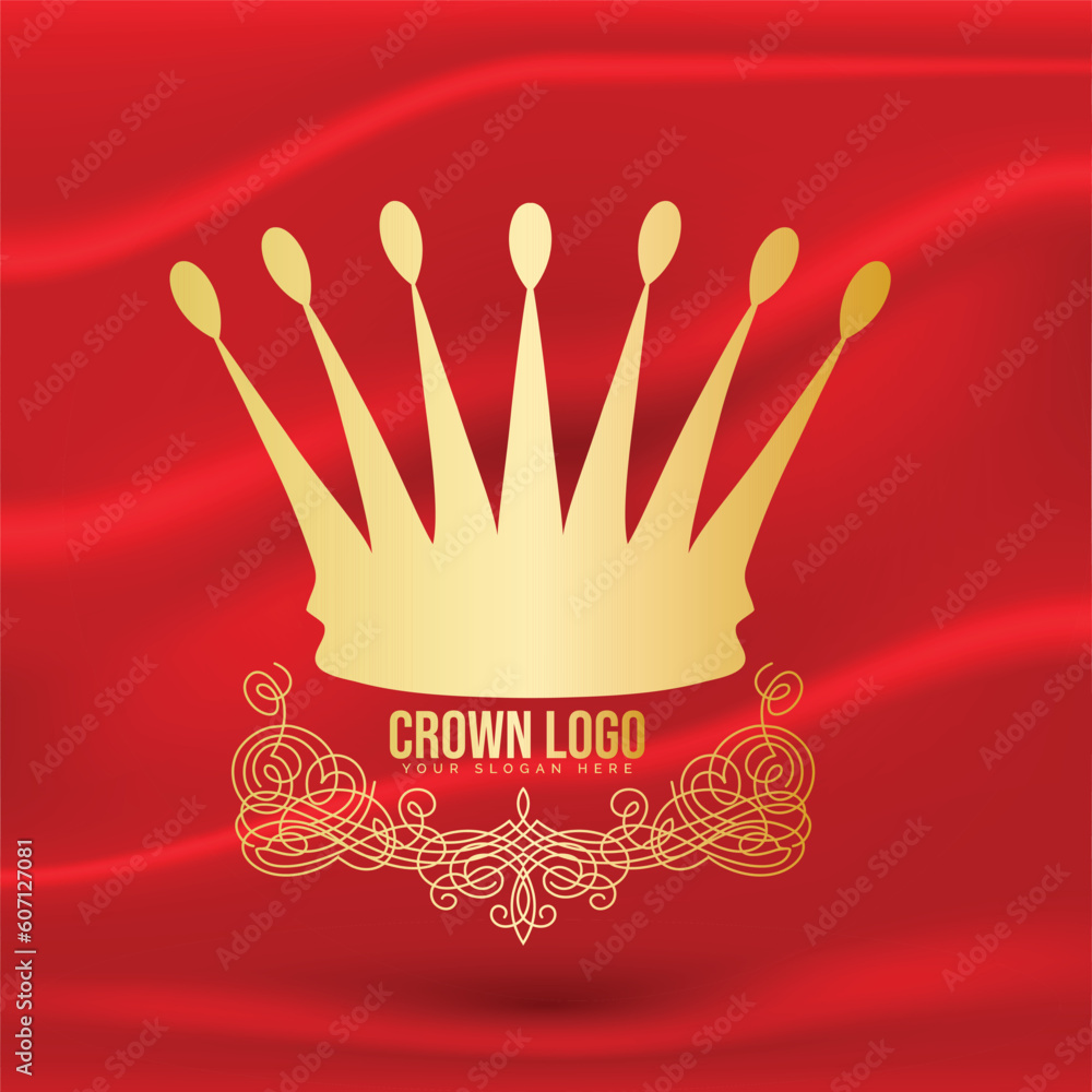 Gold Crown Icons Queen King Crowns Luxury Royal Vector Golden