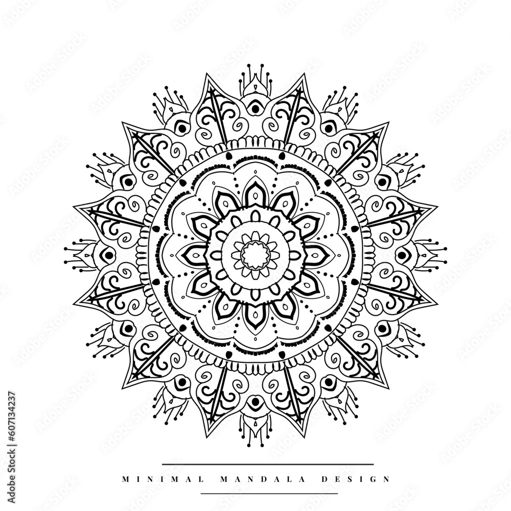 Mandala coloring page with nature-inspired elements Stock Vector ...