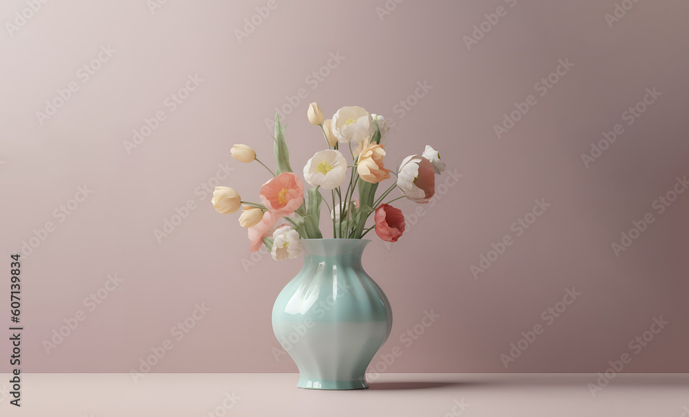 Bodegón de flores. Bodegón floral. Colores pastel. Aesthetic. Amapola ...