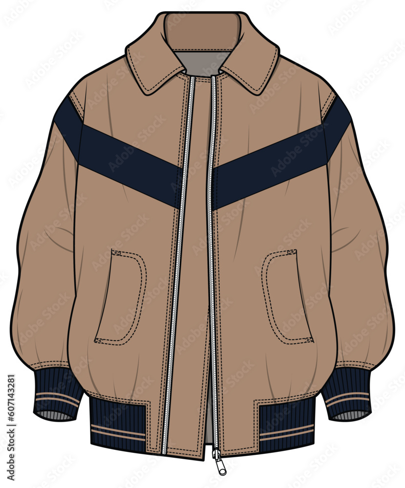 Chest Panel Flight Jacket Flight Jacket, Varsity Jacket, Bomber Jacket ...