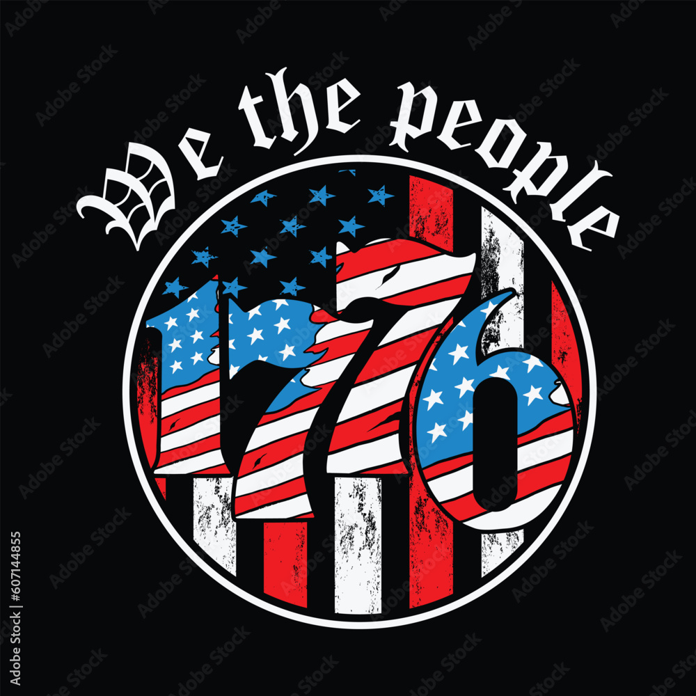 We The People 1776 Svg, Distressed American Flag Svg, 4th of July Svg ...