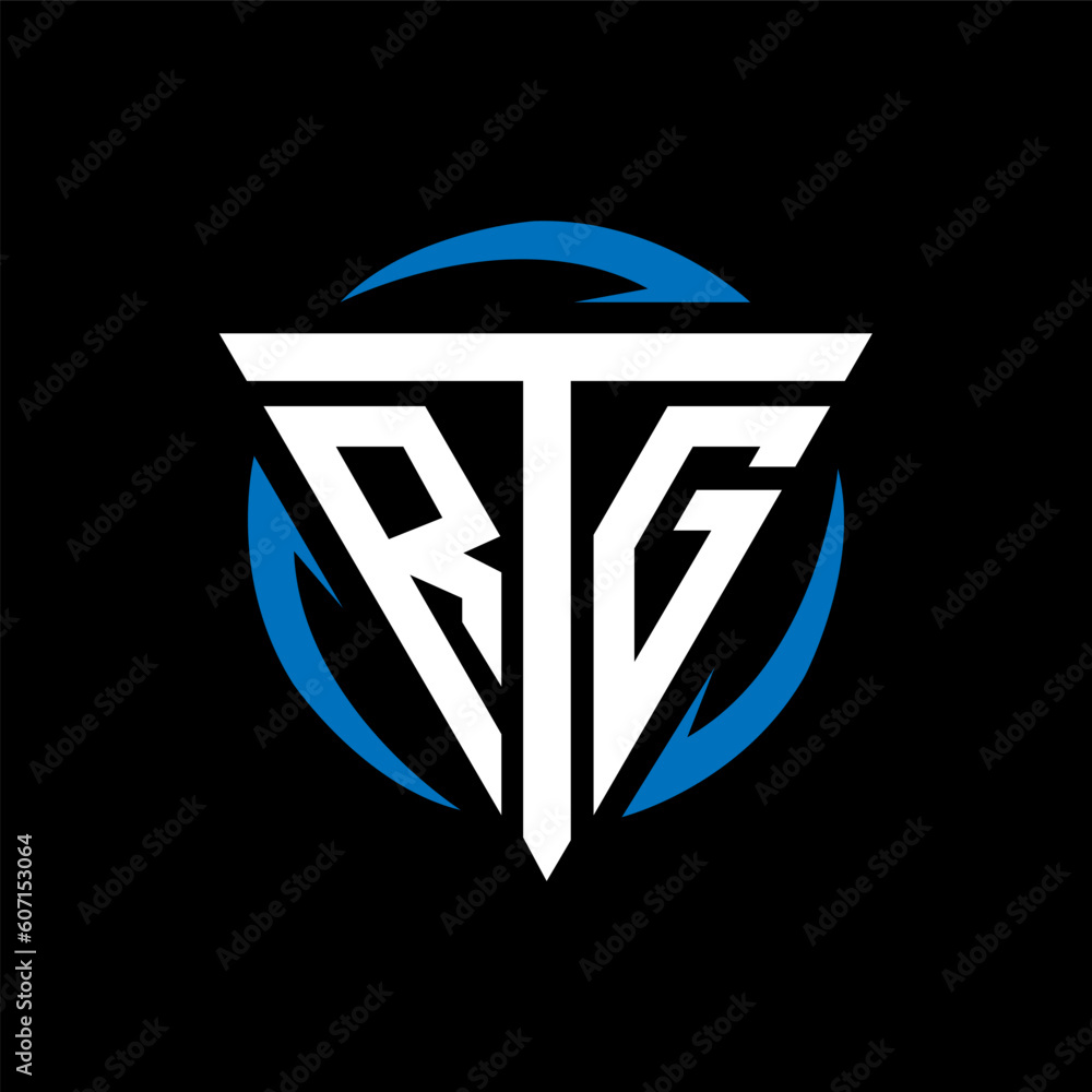 RTG letter logo abstract design. RTG unique design, RTG letter logo ...