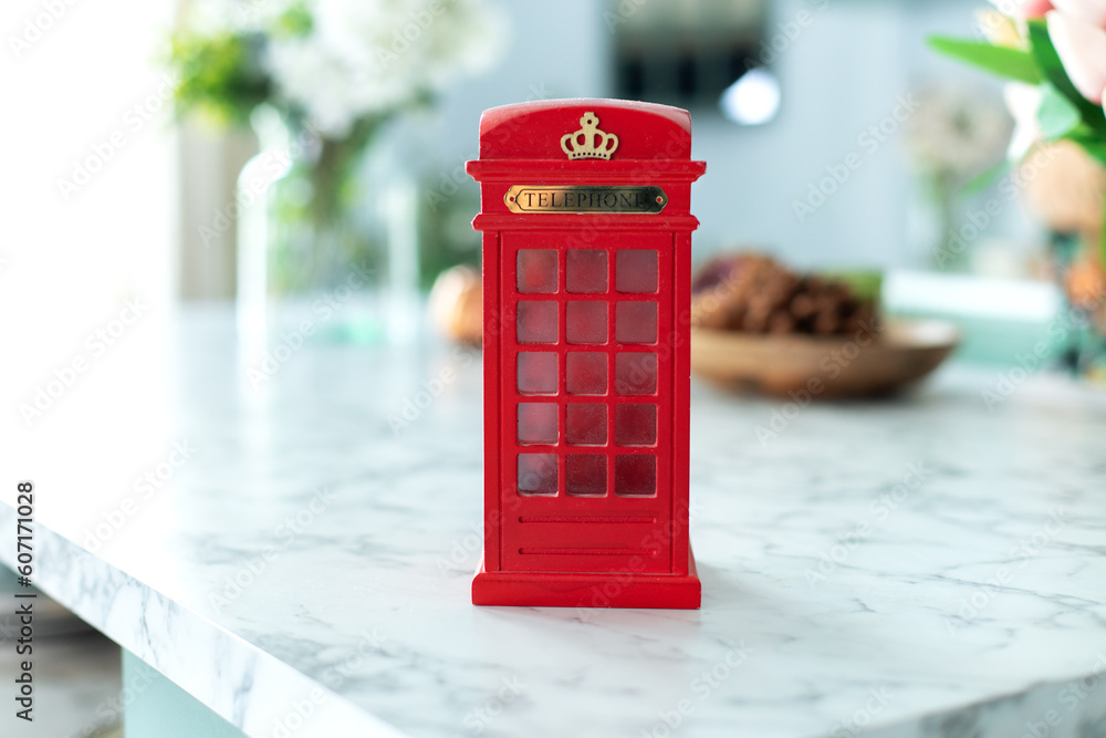 Mini figurine of London Telephone Booth for sale as souvenir. Telephone ...