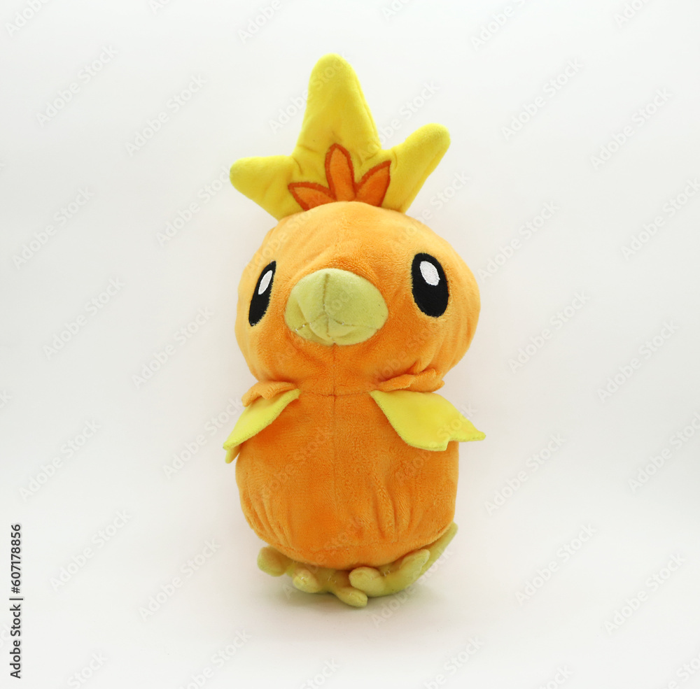 Pokemon Torchic plush toy. Yellow bird doll for children. Fictional ...