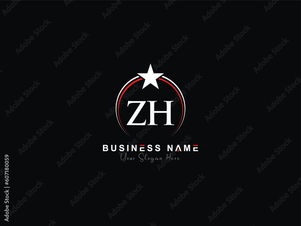 Minimalist Unique ZH Logo Letter, Typography Letter Zh hz Alphabet Logo ...
