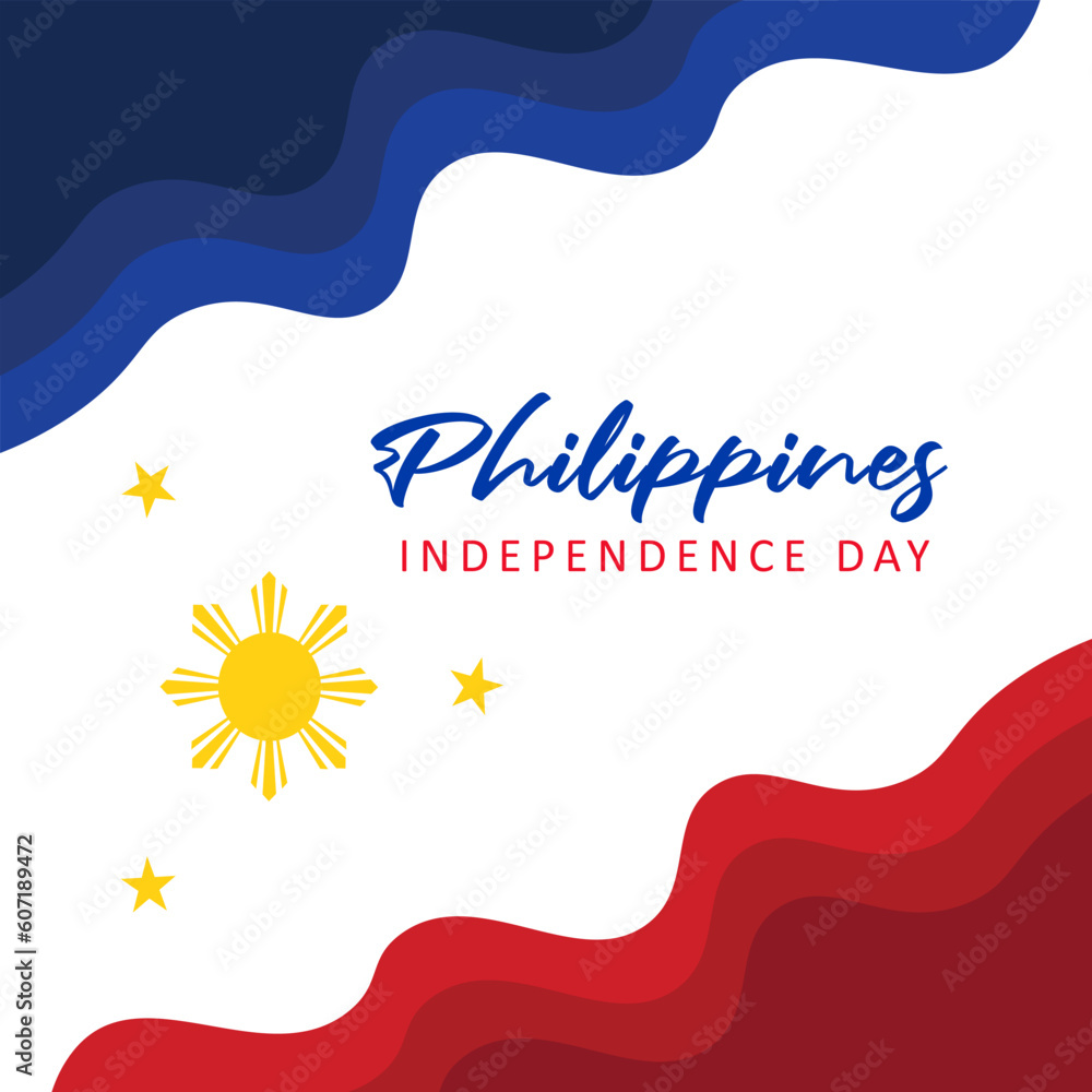 Vetor de Filipino Araw ng Kalayaan (Translate: Philippine Independence ...