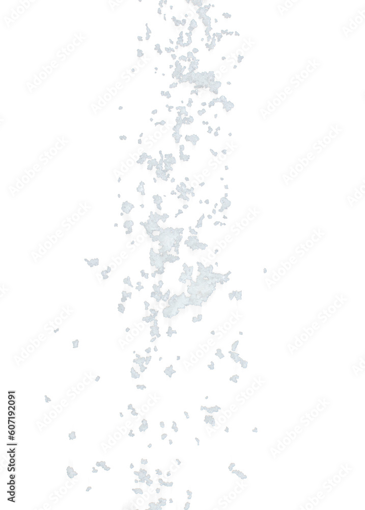 Salt flying explosion, crystal white grain salts explode abstract cloud ...