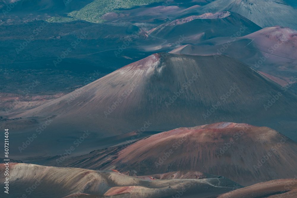 Haleakala National Park, Maui, Hawaii. Shield volcano. Cinder cone ...