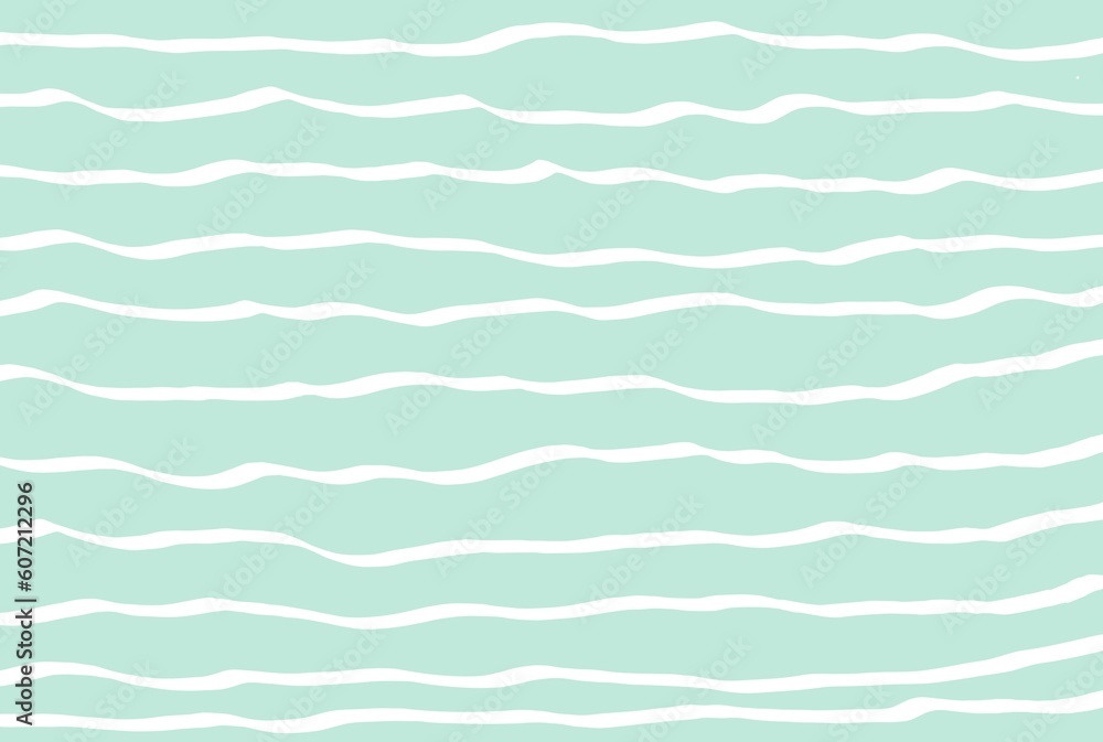 Wavy stripes seamless background. Thin hand drawn uneven waves vector ...