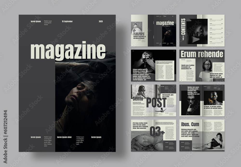Magazine Layout Stock Template | Adobe Stock