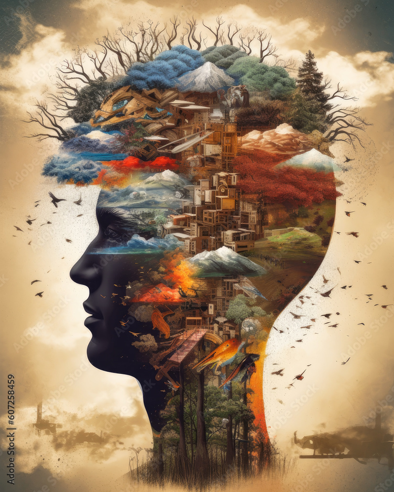 Abstract artwork on mental health and how to deal with the mind ...