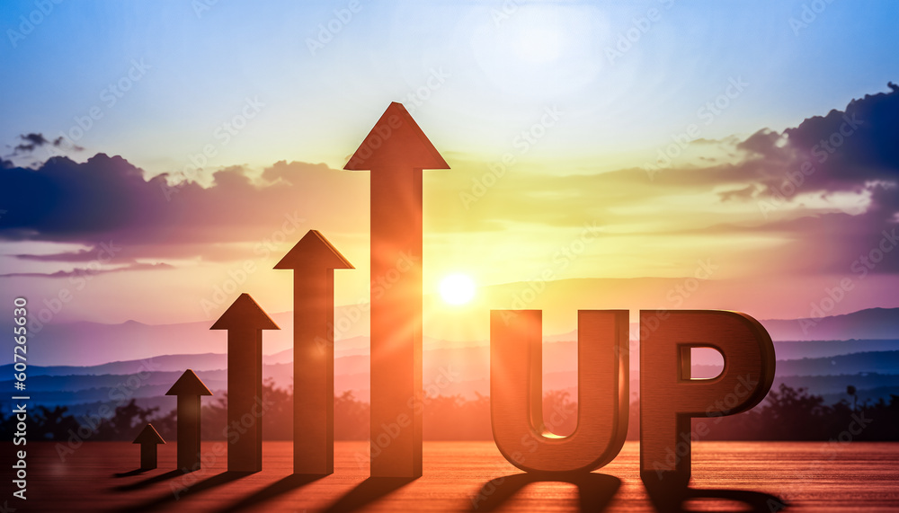 Growth up of economic indicators. economic and financial. growing up ...