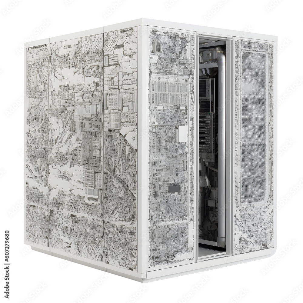 Gray Modern Super Computer on transparent background. Png file ...