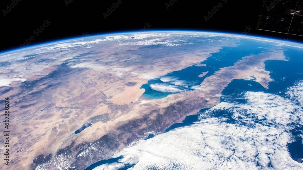 Beautiful Planet Earth seen from space in real time. View from ...