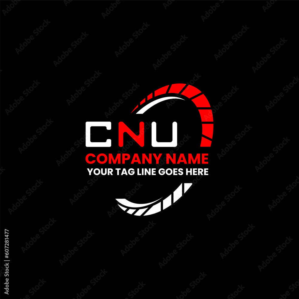 CNU letter logo creative design with vector graphic, CNU simple and ...