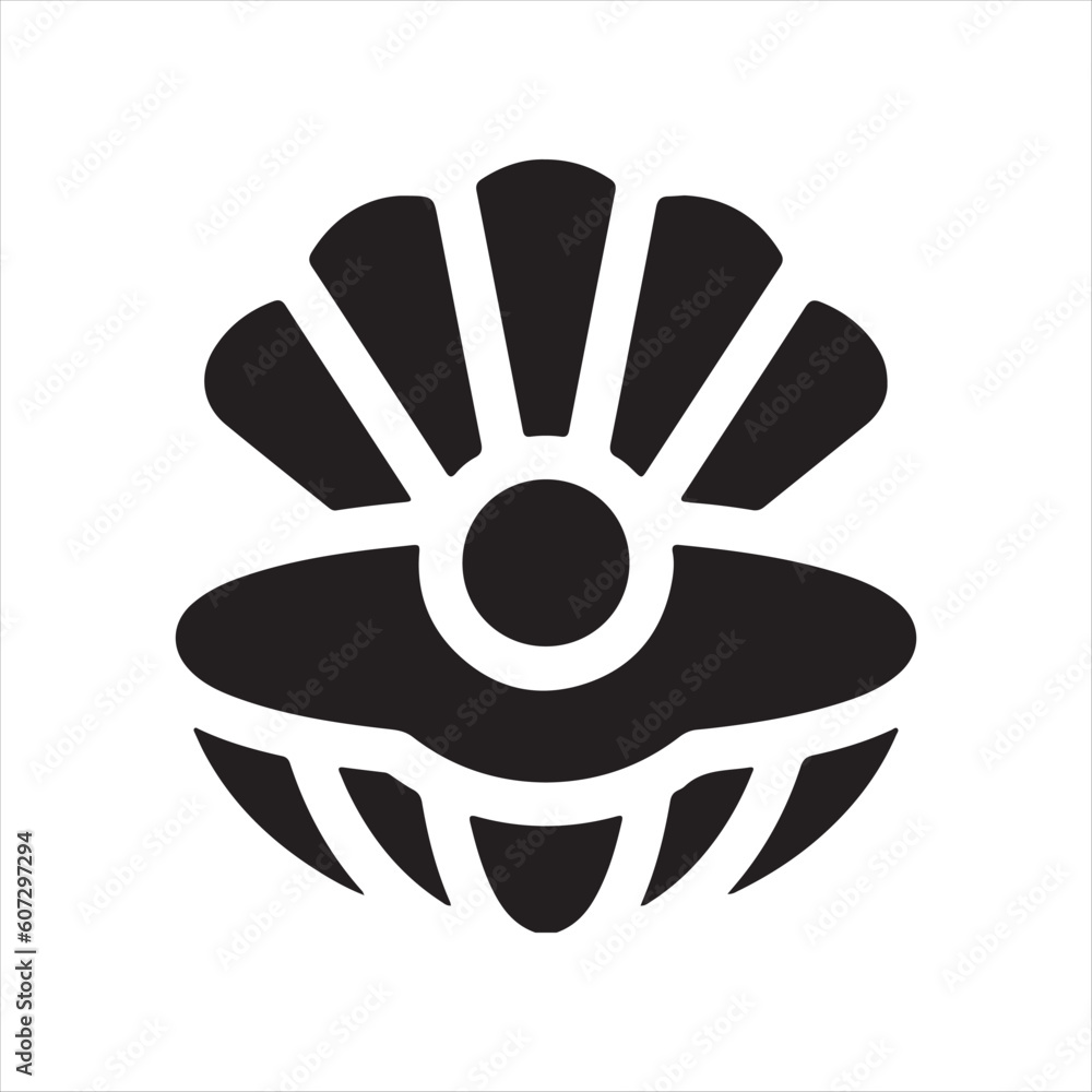 Shell sea vector black icon. Vector illustration sea shell on white ...
