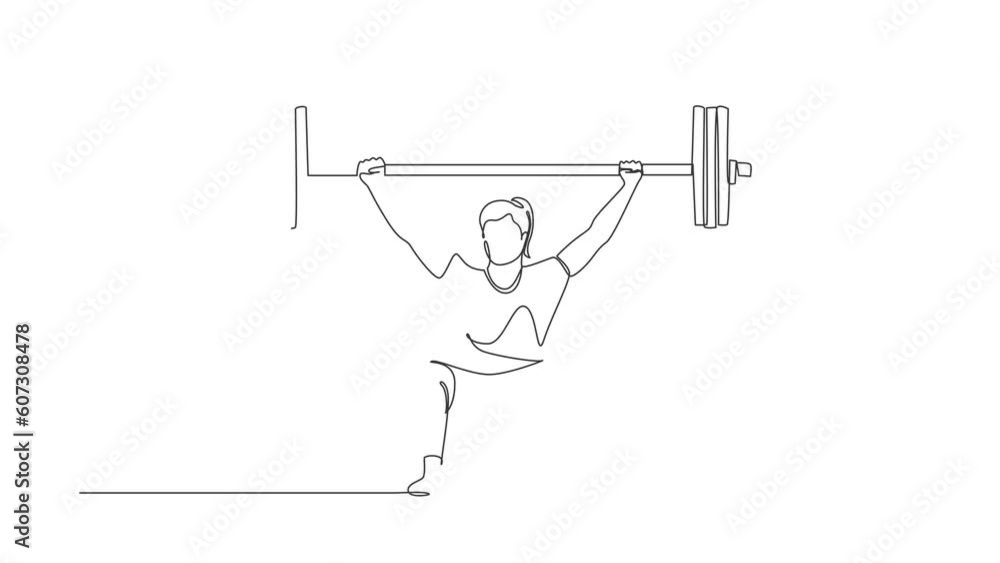 Animated self drawing of single continuous line draw disabled woman ...